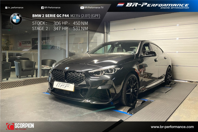BMW Serie 2 GC F44 M235i (2.0T) (GPF) stage 2 - BR-Performance Paris ...